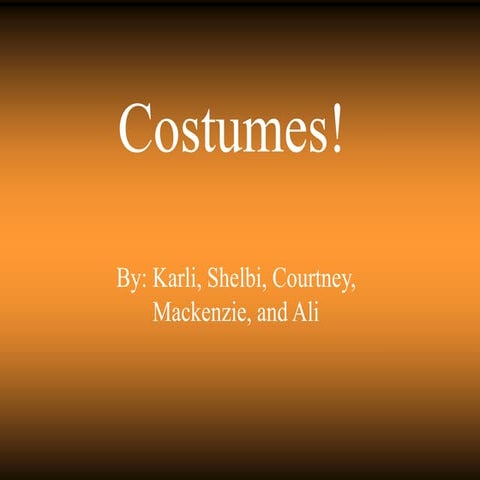 Costumes! | PPT