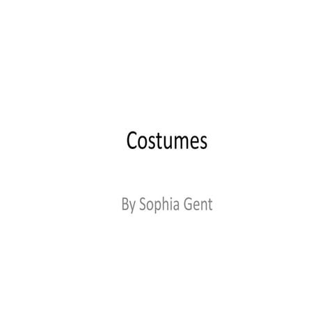 Costumes | PPTX