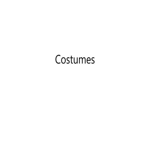 Costume analysis | PPTX