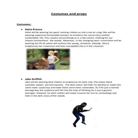 Costumes and props | DOCX