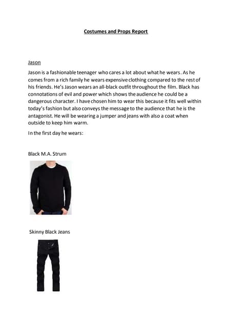 Media costume and props | DOCX