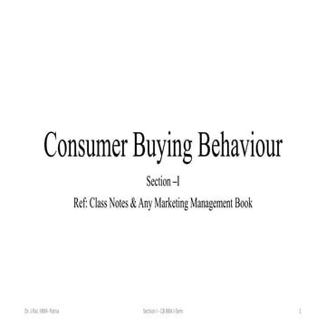 Consumers buying behaviour for marketing | PDF