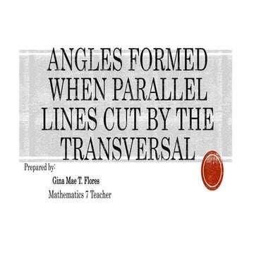 Transversal Line | PPTX