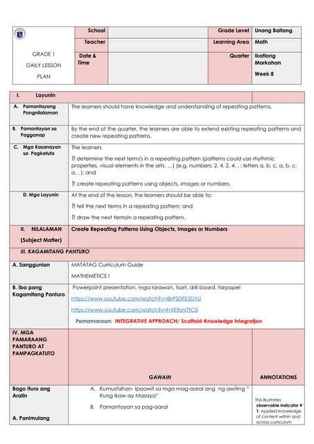 CPAR 12_LESSON PLAN 2023-2024 (1st).docx | Secondary Education | Education