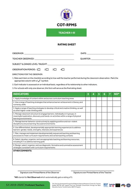 [Appendix C-03] COT-RPMS Rating Sheet for T I-III for SY 2023-2024.pdf