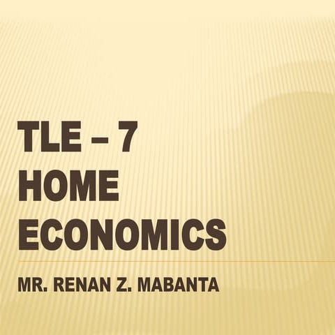 TLE-7 Presentation of Lesson about cooking materials | PPTX