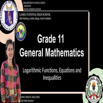 SHS General Math: Logarithmic Function.pptx