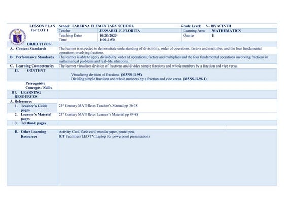 Grade 2 cot math q4 | PDF