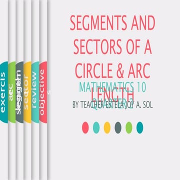 Geometry 11.6 Area of Circles Sectors and Segments.ppt