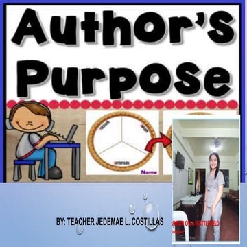 Author's Purpose ENGLISH 6 powerpoint persuade entertain | PPT