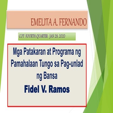 Q4 lesson 29 fidel ramos | PPTX