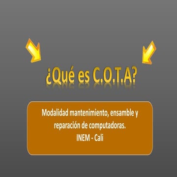 ¿Que es Cota? | PPTX