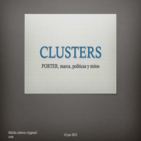 Clusters presentacion | PPTX