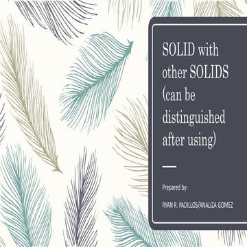 SOLID WITH OTHER SOLIDS | PPTX