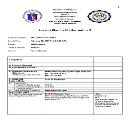Cot dlp mathematics 3 by teacher gracia agpasa (1) | DOCX