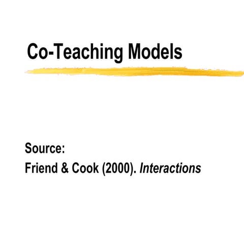 Friend's co teaching model | PPT