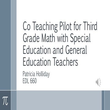 Co teaching for third grade math with special pat holliday | PPT