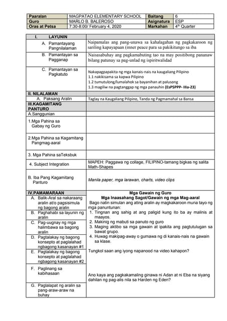 Detailed LESSON PLAN Filipino 3 | DOCX