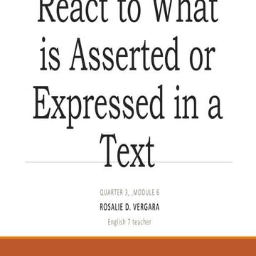 COT First React to What is Asserted or Expressed.pptx