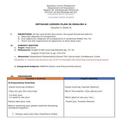 LESSON PLAN FOR ENGLISH 4 ELEMENTARY.docx