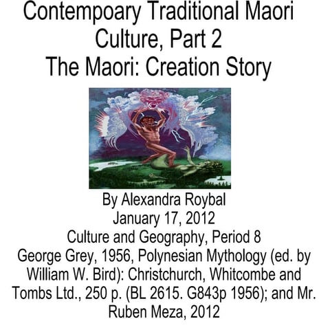 Co the maori_creation_story | PPT