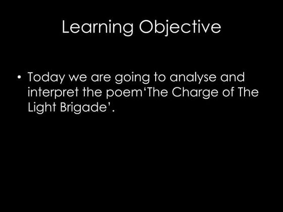 Charge of the light brigade | PPT