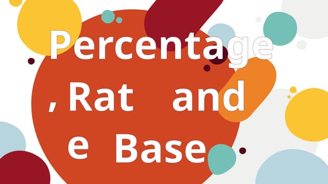 How to Use Percentage - Rate - Base (PRB) and Translation in Solving ...