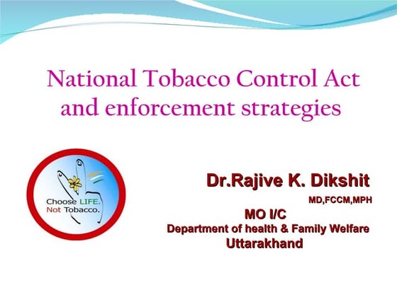 National tobbacco control programme | PPTX | Illegal Drugs, Tobacco ...