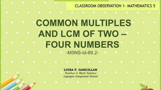 Least common multiple | PPT