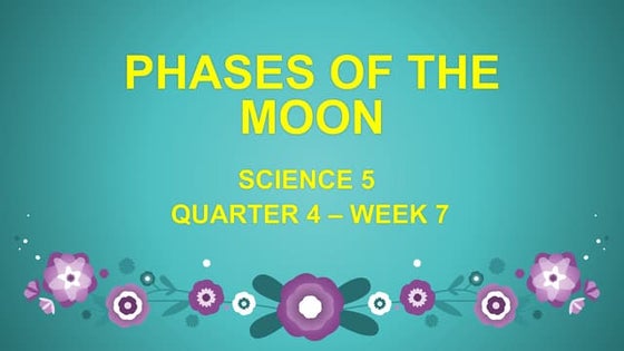 The 8 phases of moon grade 5 lesson in Science | PPT