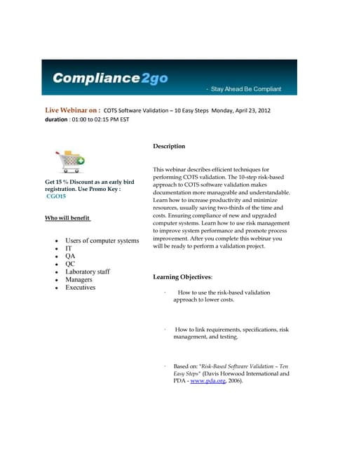 Computer System Validation | PPTX
