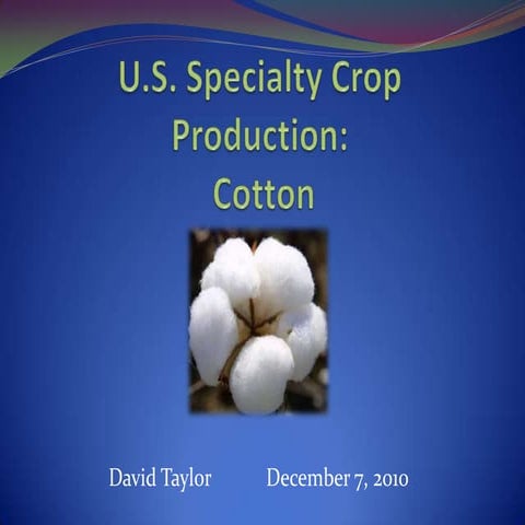 Cotton Crop Presentation | PPTX