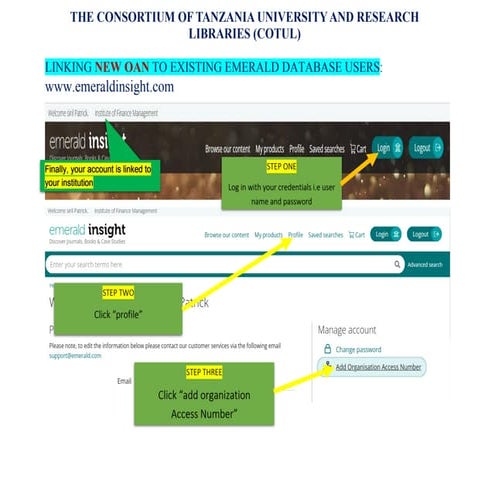 COTUL_LINKING NEW OAN TO EXISTING EMERALD DATABASE USERS (2).pdf