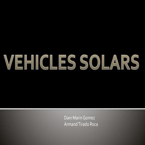 Cotxes solars | PPT