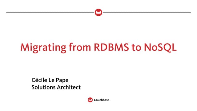 Couchbase Big Data France 2016 Ppt