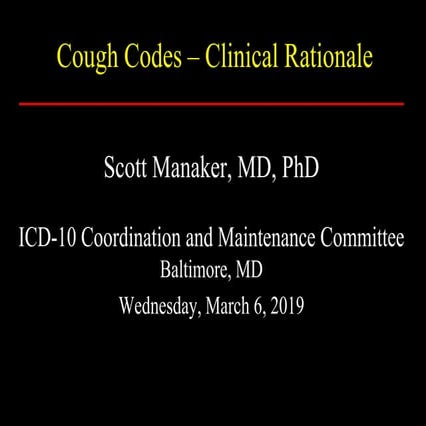 Cough Code Clinical Presentation nice image | PPT