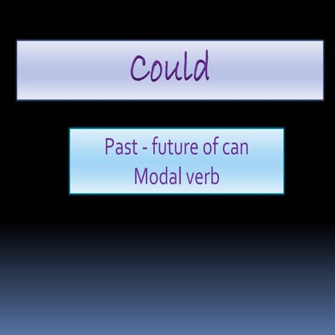 Could, would. | PPTX