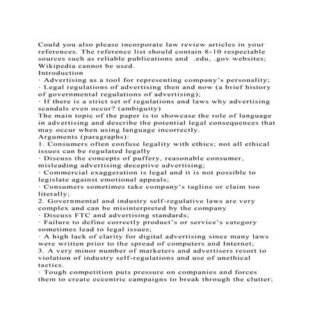 Could you also please incorporate law review articles in your refe.docx