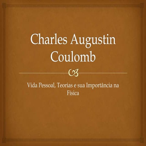 Cargas puntiformes lei de coulomb | PPT
