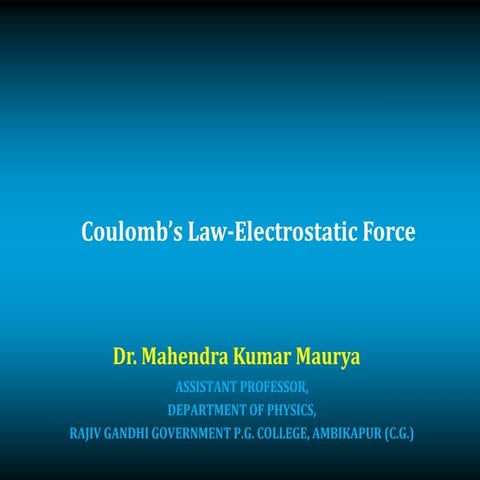 Coulomb's law | PPT