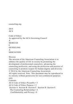 CALPCC SF Conference - 2014 ACA Code of Ethics Presentation | PPT