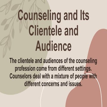 Counseling and Its Clientele and Audience.pptx