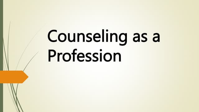 ROLE AND PREPRATION OF COUNSELLOR | PPTX