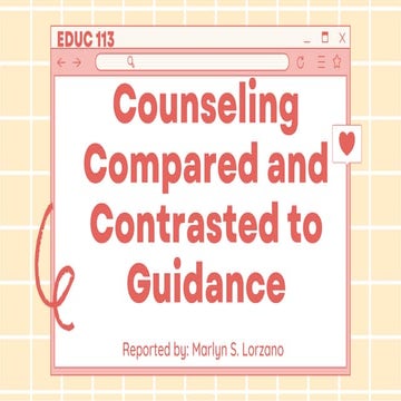 Difference between guidance and counselling | PPTX