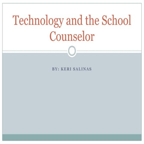 Technology And School Counseling | PPT