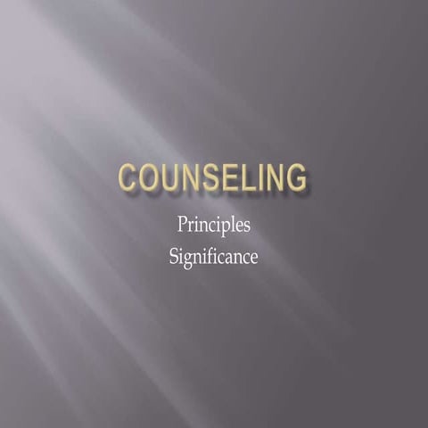 Counselling | PPT