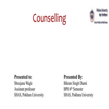 Counselling presentation | PPTX