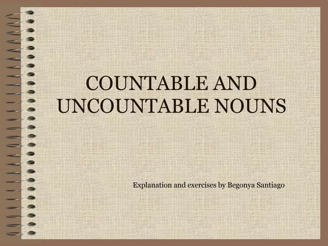 Countable and uncountable nouns | PPT