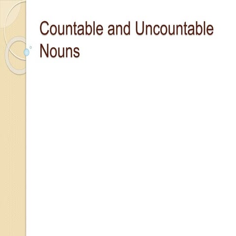 Countable and uncountable nouns | PPT