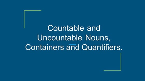 Mass and count nouns | PPT | Food & Drink